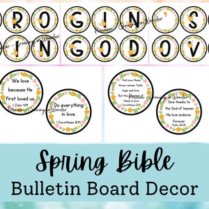 Spring Bible Bulletin Board: Growing in God's Love - Etsy