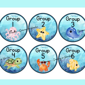 Under the Sea, Ocean Theme Numbers, Groups, and Table Labels 1-20 - Etsy