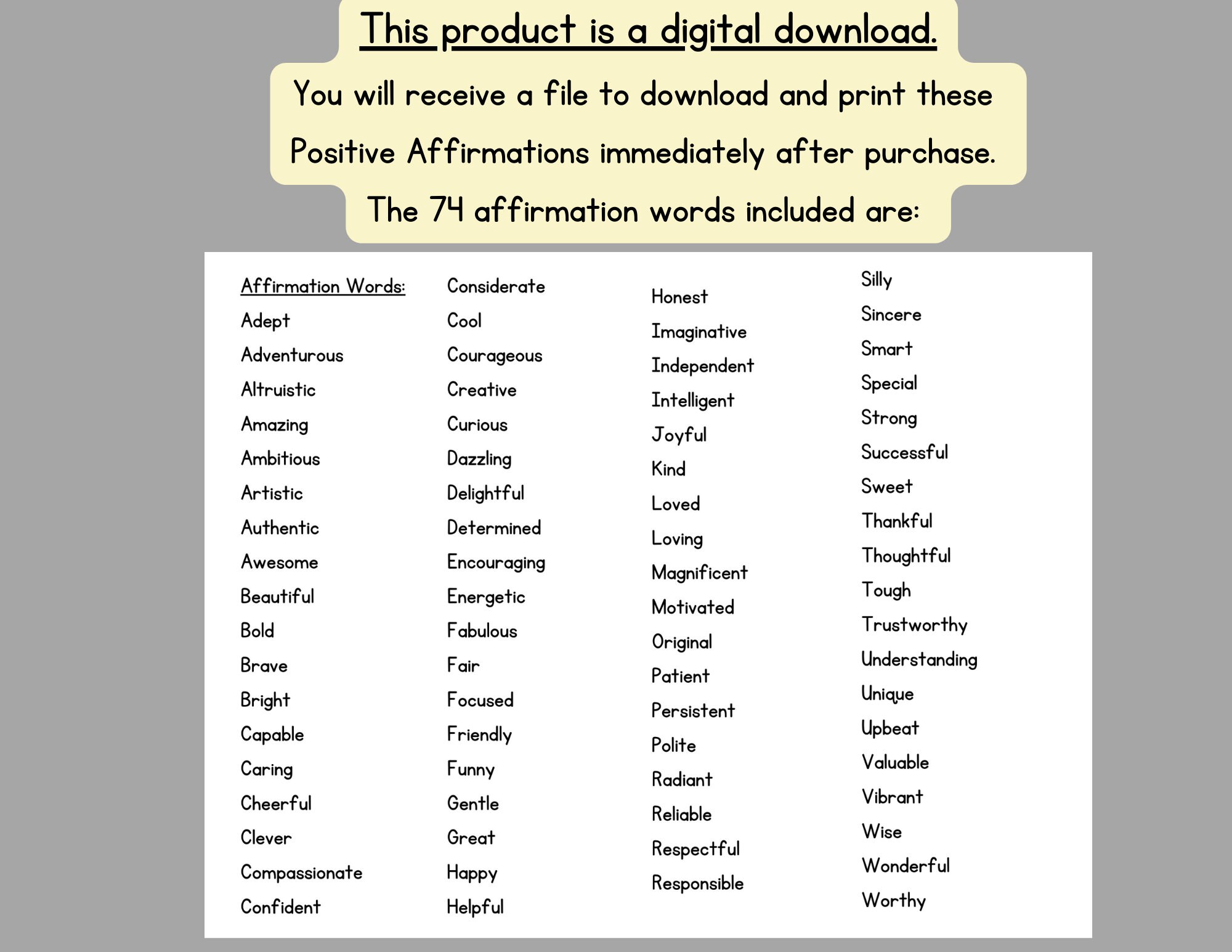 Black and White Affirmation Station, - Etsy