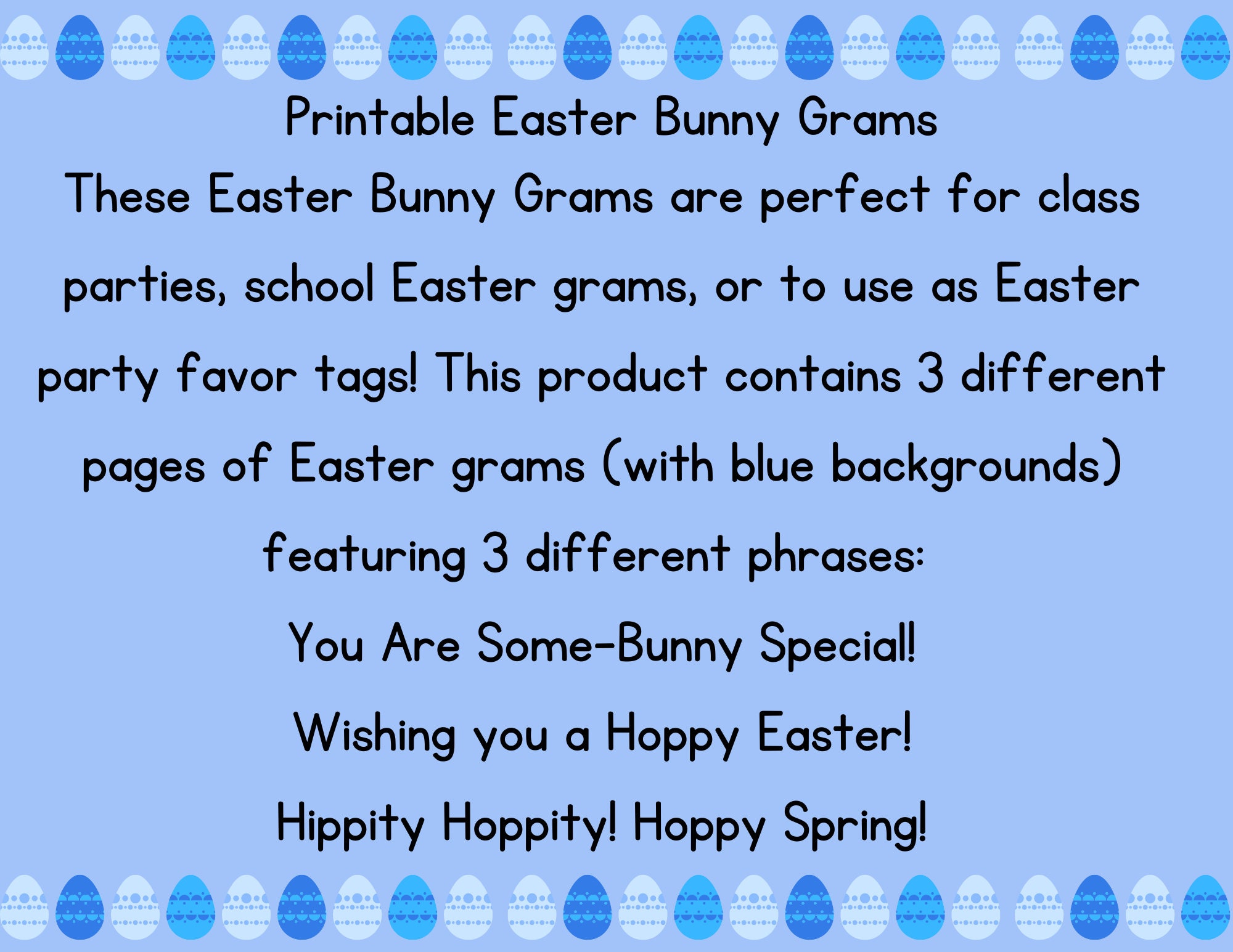 Easter Bunny Grams, Printable - Etsy