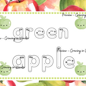 Apple Alphabet Tracing Mats: Letter Formation (printable) - Etsy