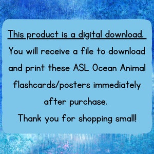 Sign Language Alphabet Watercolor Ocean Animal Flashcards, Posters - Etsy