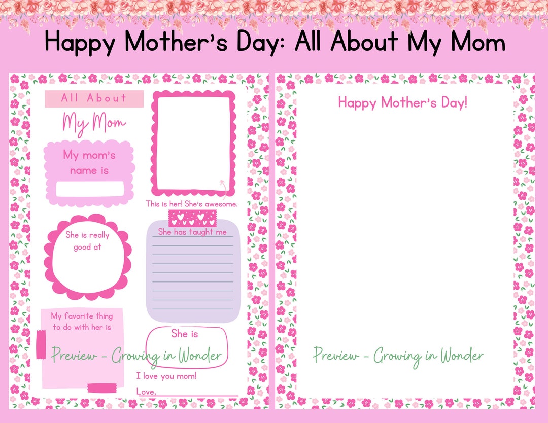 Mother's Day: All About Mom - Etsy