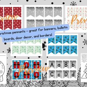 Christmas, Winter Bulletin Board, Door Decor - Etsy