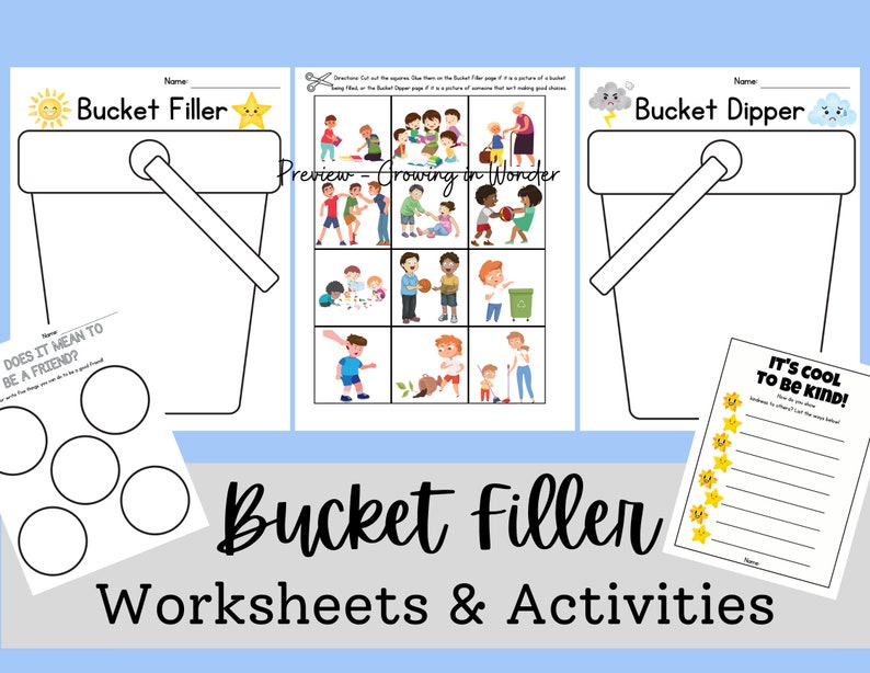 Bucket Filler Classroom Activity, Writing, Posters, Back to School - Etsy