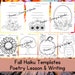 Fall Haiku Poetry Templates, Autumn Writing Activity - Etsy