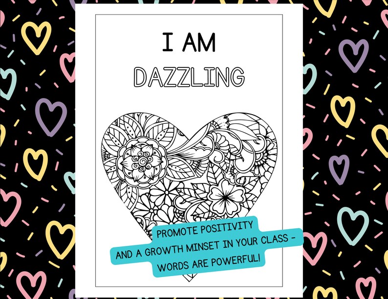 Growth Mindset Coloring Pages zentangle / Mandala - Etsy Israel