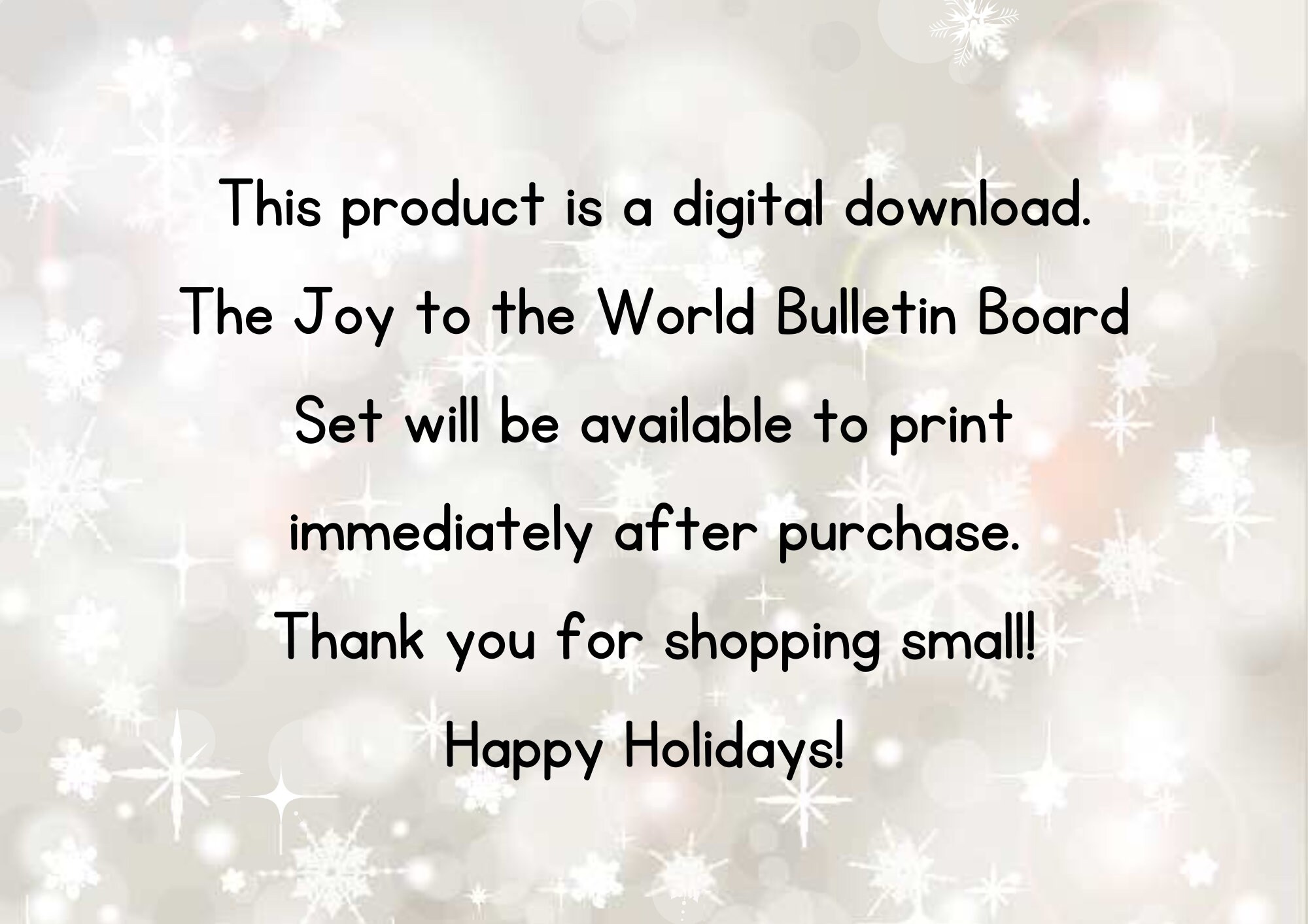 Christmas, Winter Bulletin Board: Joy to the World - Etsy