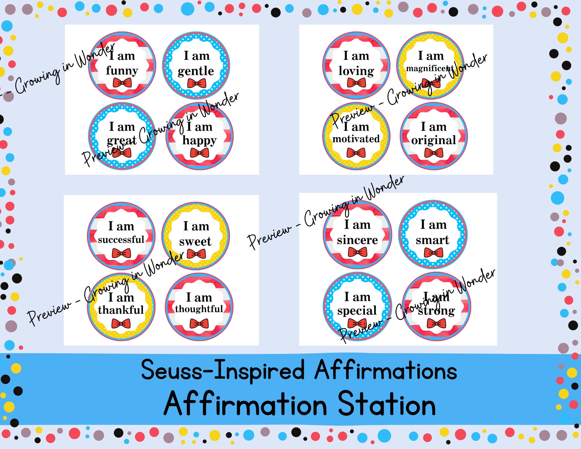 Affirmation Station Positive Classroom Affirmations Bulletin - Etsy