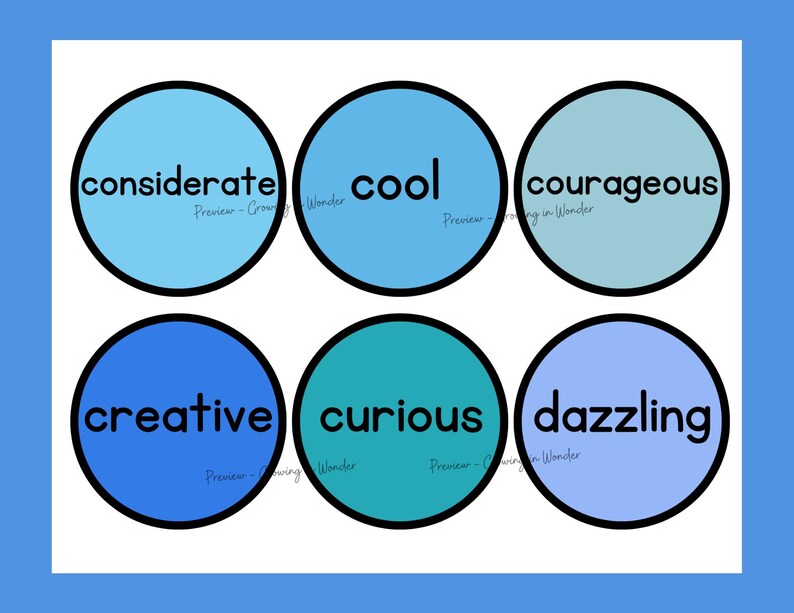 Shades of Blue Affirmation Station - Etsy