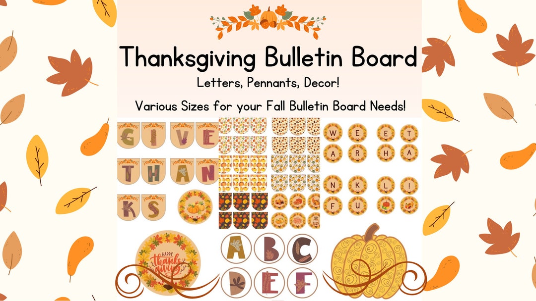 Thanksgiving Bulletin Board (banners, Headings, Decor) - Etsy