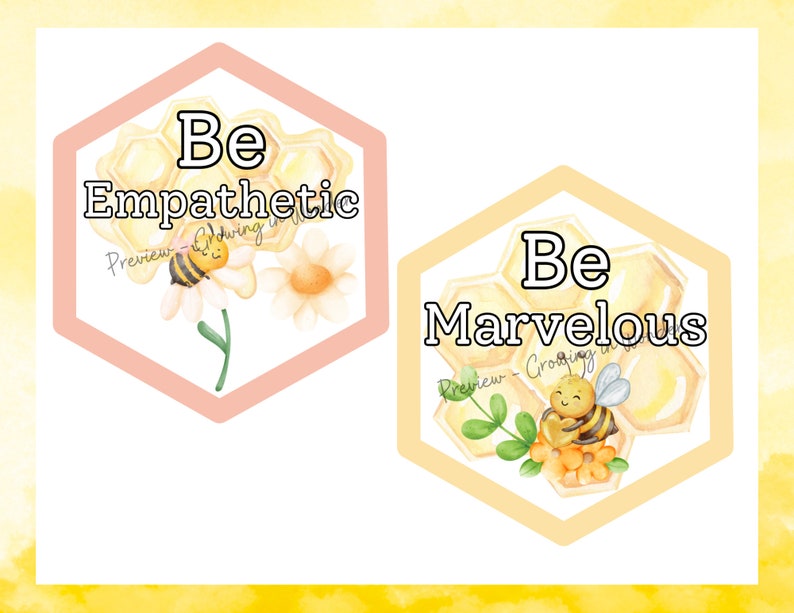 Honey Bee Classroom Decor, Positive Affirmations - Etsy