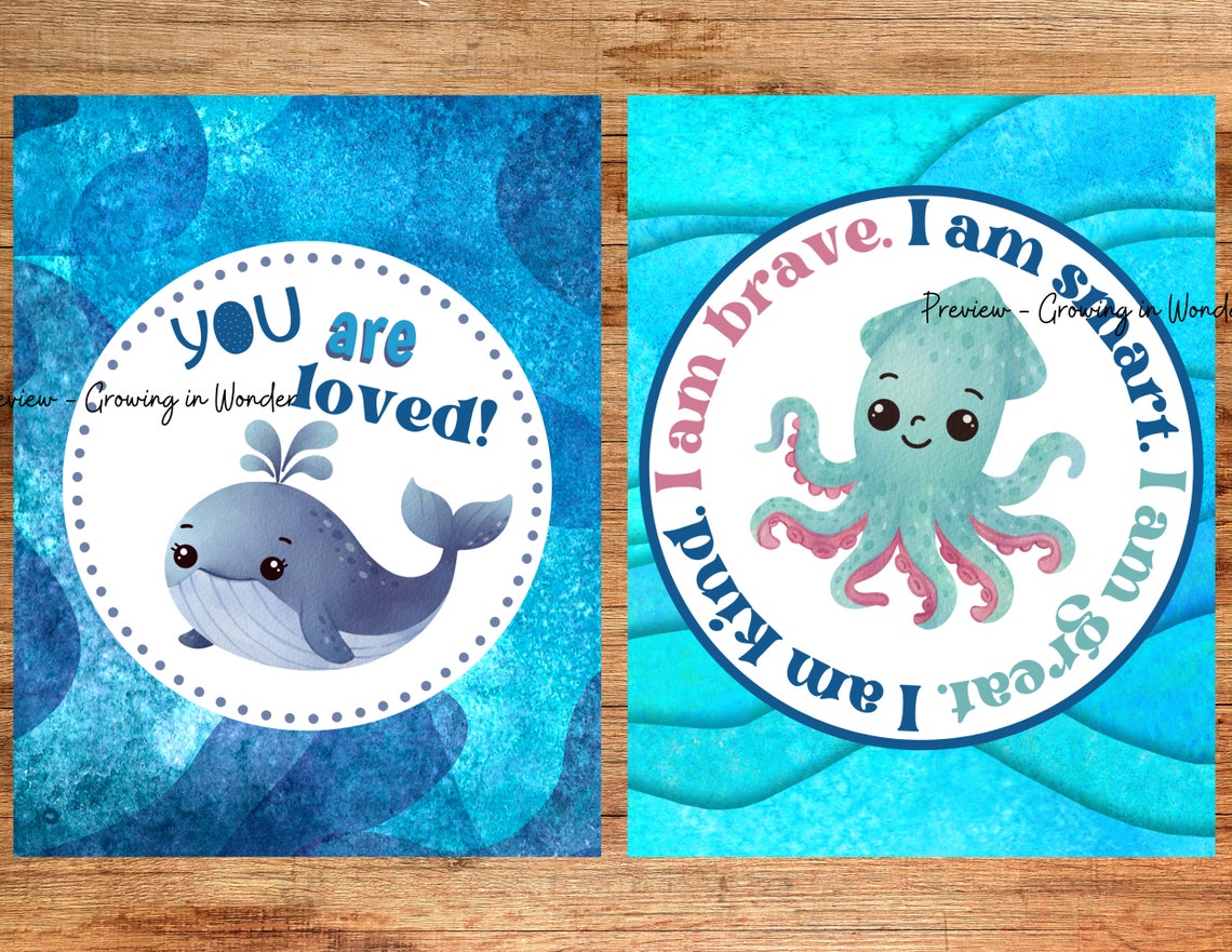 Under the Sea Growth Mindset Printable Posters, Ocean Theme Classroom ...