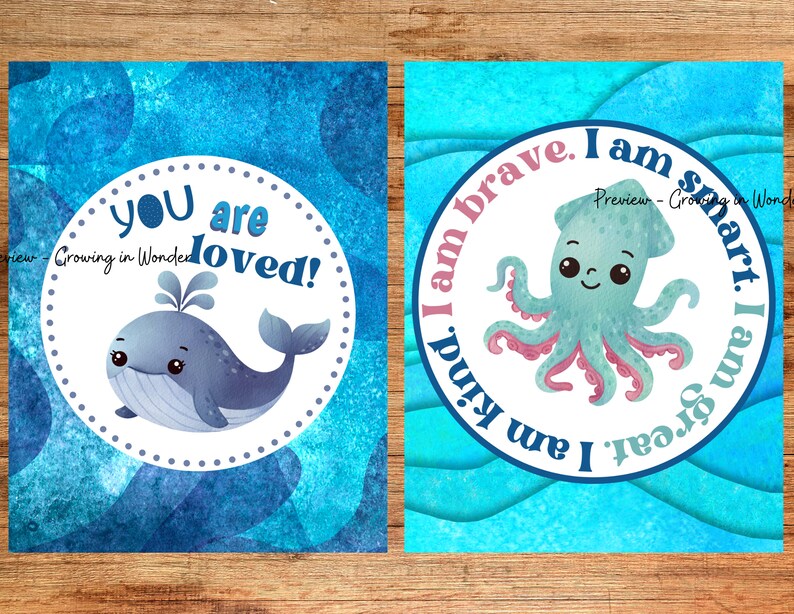 Under the Sea Growth Mindset Printable Posters, Ocean Theme Classroom ...