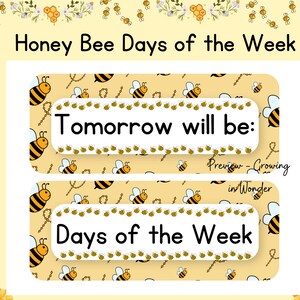 Honey Bee Days of the Week - Etsy