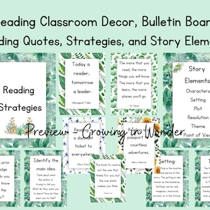 Classroom Decor, Reading Bulletin Board Posters, Reading Quotes, Story ...