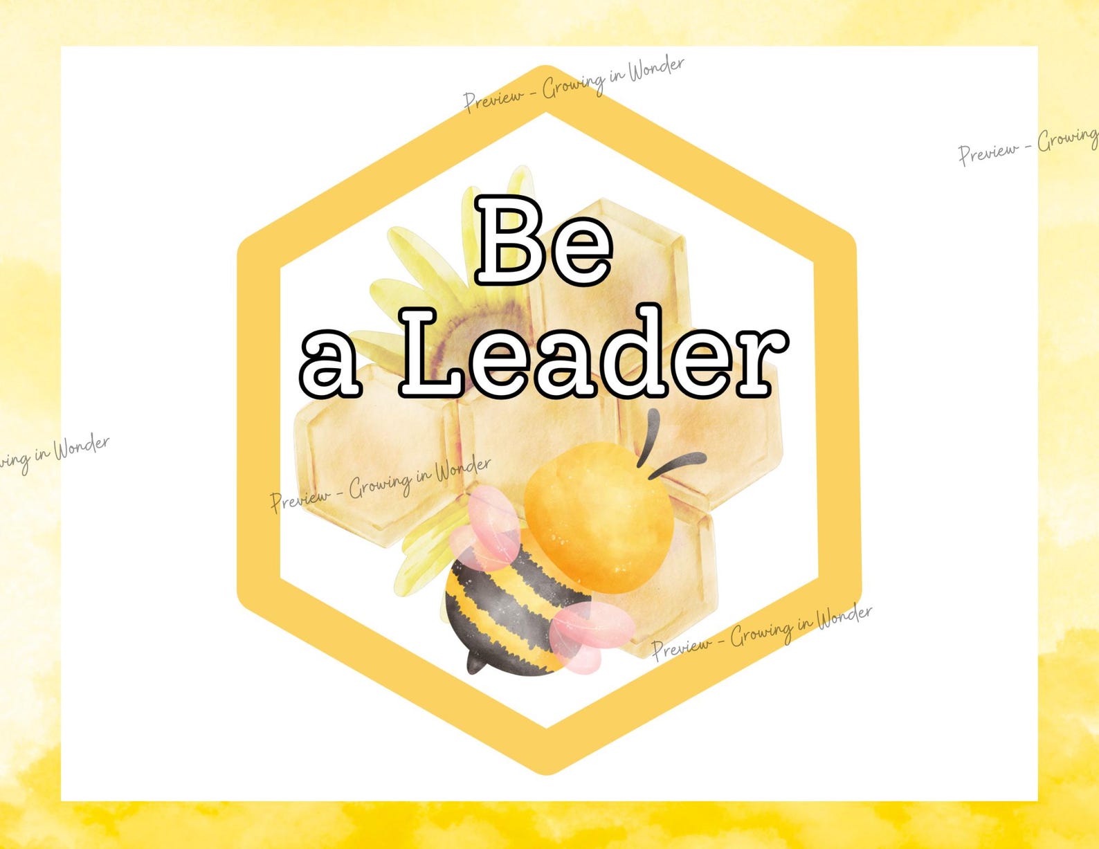 Large Honey Bee Classroom Decor, Positive Affirmations - Etsy
