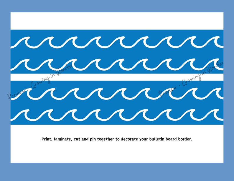 Ocean Theme Bulletin Board Borders, Under the Sea Classroom Decor, Back ...