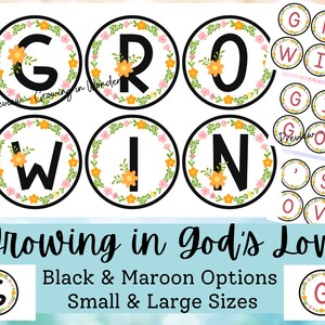 Spring Bible Bulletin Board: Growing in God's Love - Etsy