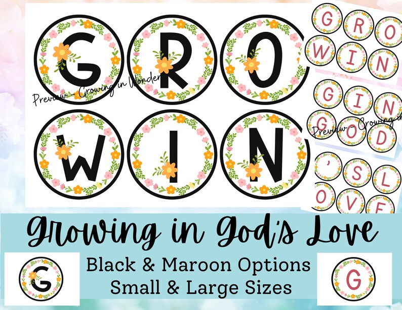 Spring Bible Bulletin Board: Growing in God's Love - Etsy