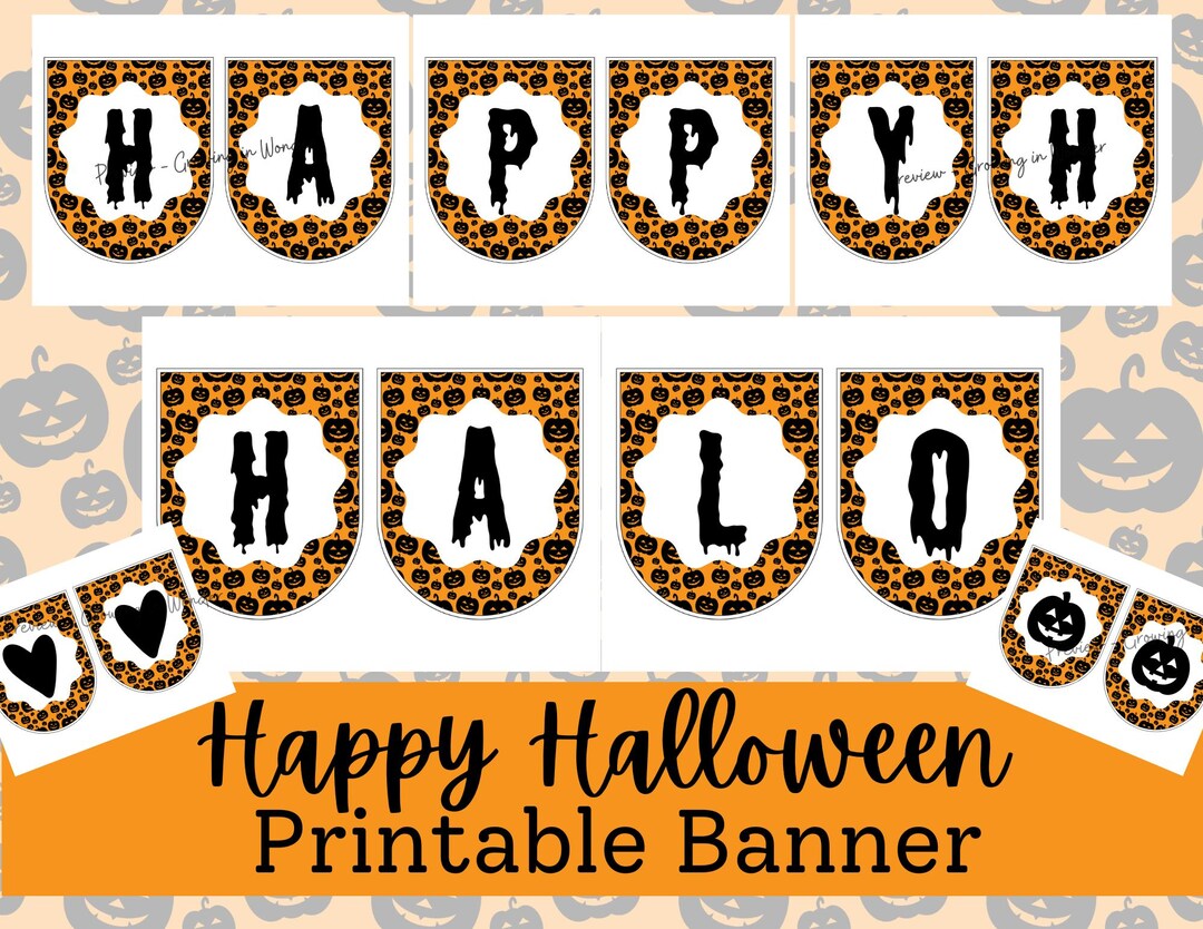 Happy Halloween! Large Printable Banner - Etsy