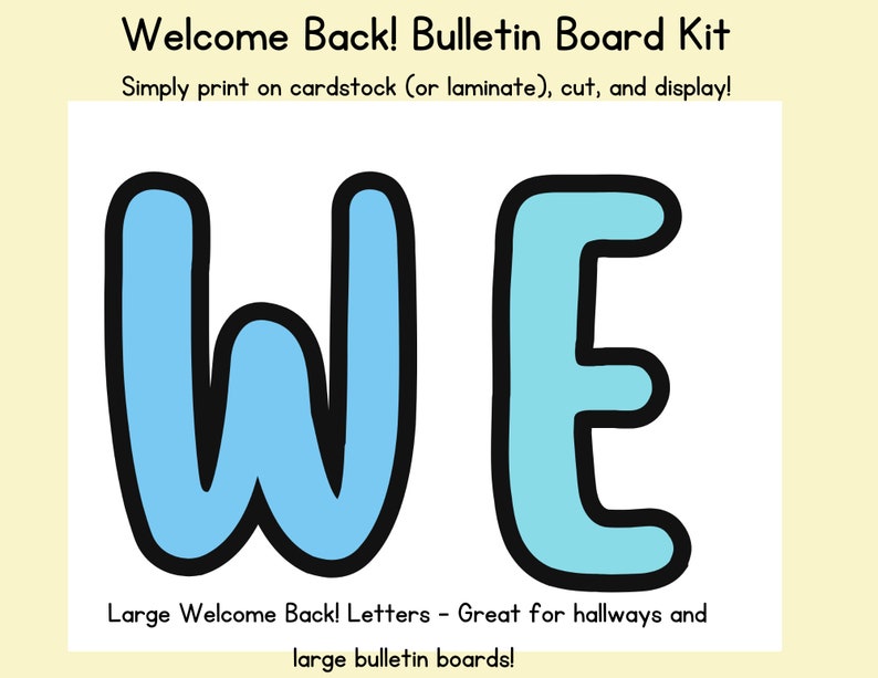 Welcome Back to School Bulletin Board - Etsy