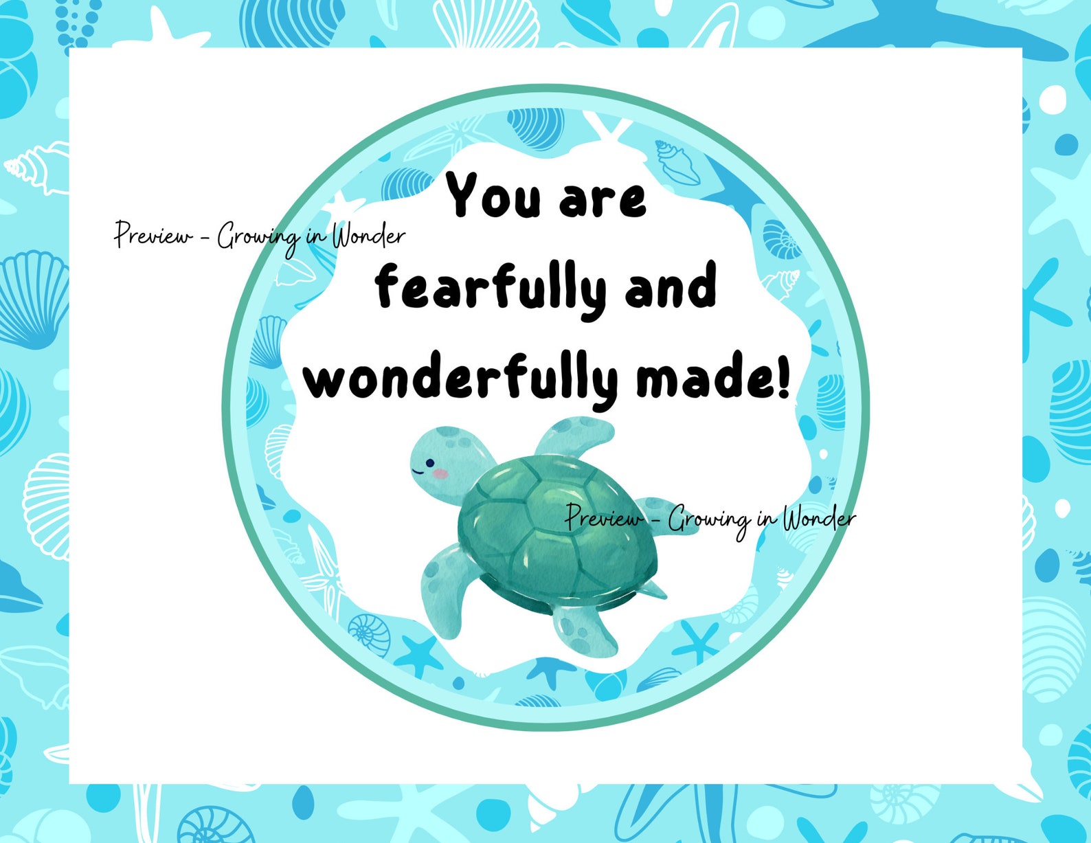 Under the Sea, Ocean Theme Bible School Affirmations - Etsy