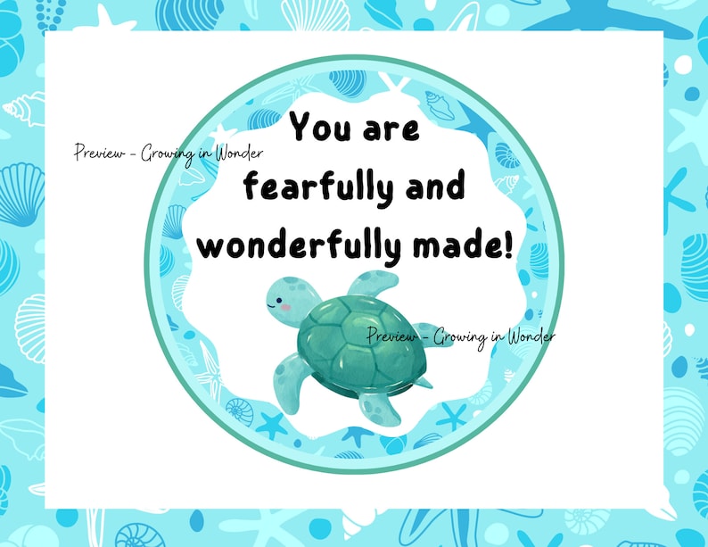Under the Sea, Ocean Theme Bible School Affirmations - Etsy