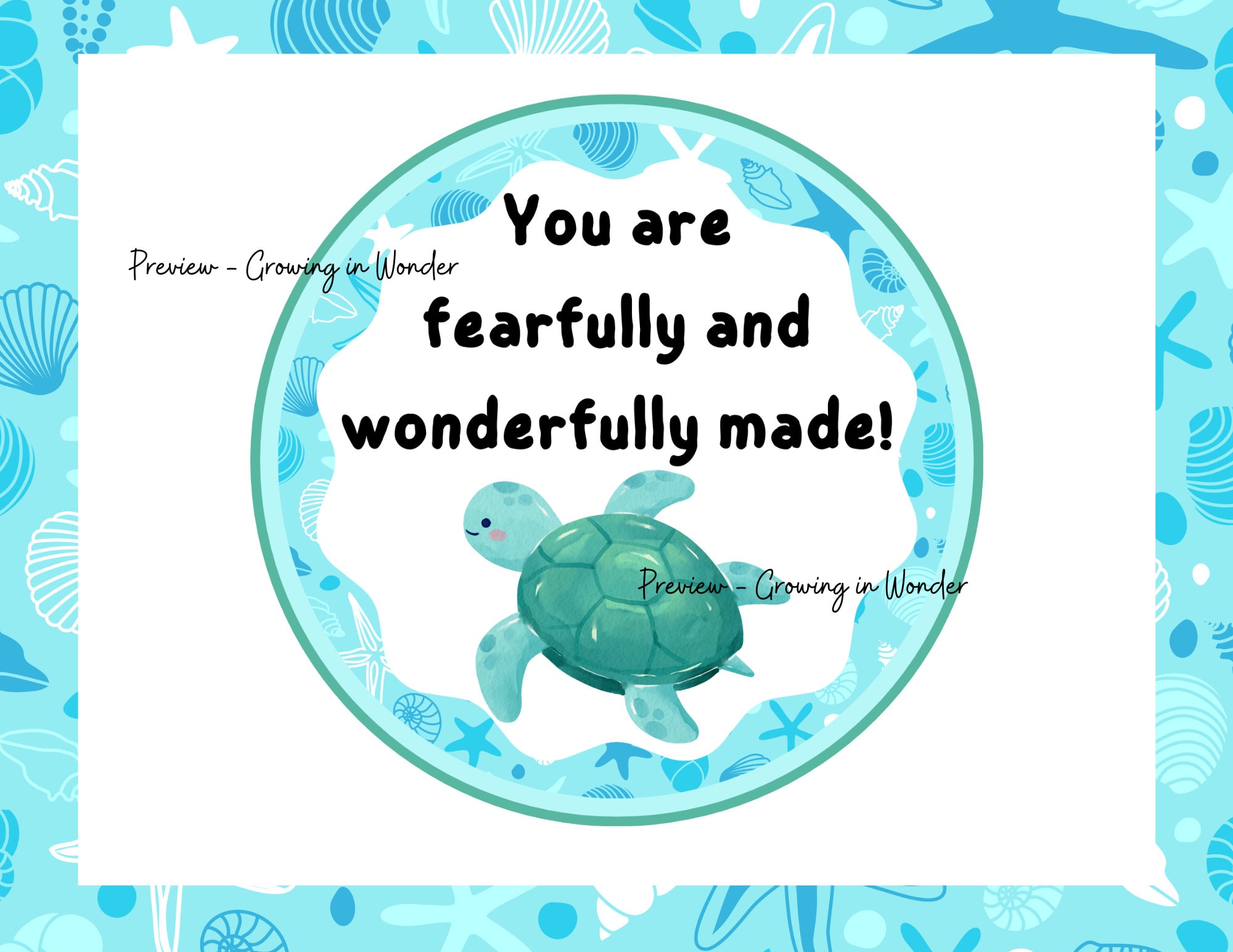 Under the Sea, Ocean Theme Bible School Affirmations - Etsy
