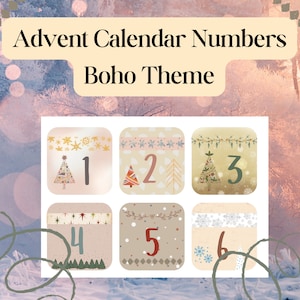 Christmas Advent Calendar Numbers - Etsy