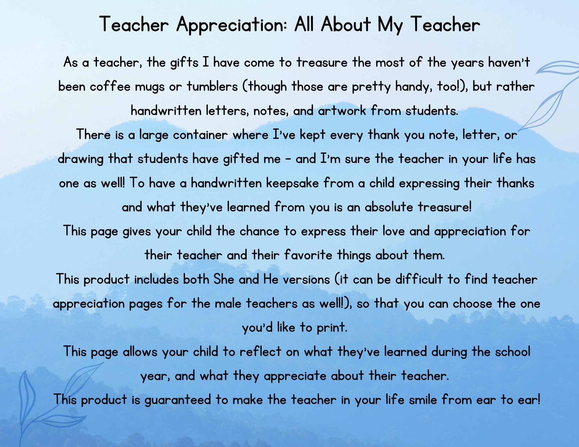 Teacher Appreciation Week Printable Card - Etsy