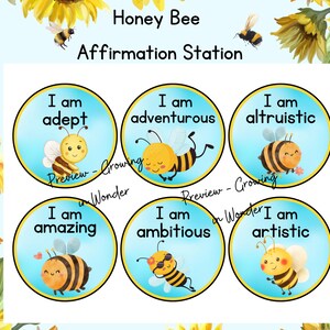 Honey Bee Affirmation Station, Back to School Bulletin Board Kit - Etsy