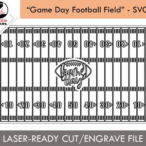 Game Day Football Field (two SVG Digital Downloads). Perfect for a ...