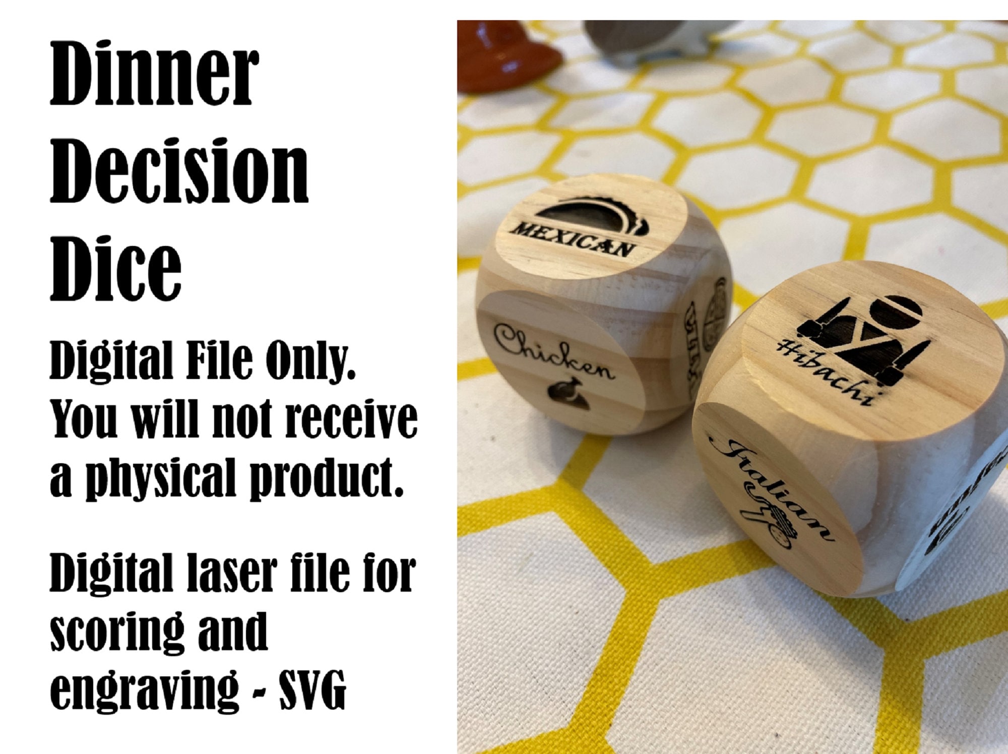 Dinner Decision Dice (SVG Digital Download) to Help You Quickly Decide ...