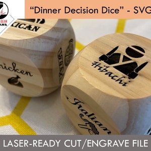 Dinner Decision Dice (SVG Digital Download) to Help You Quickly Decide ...