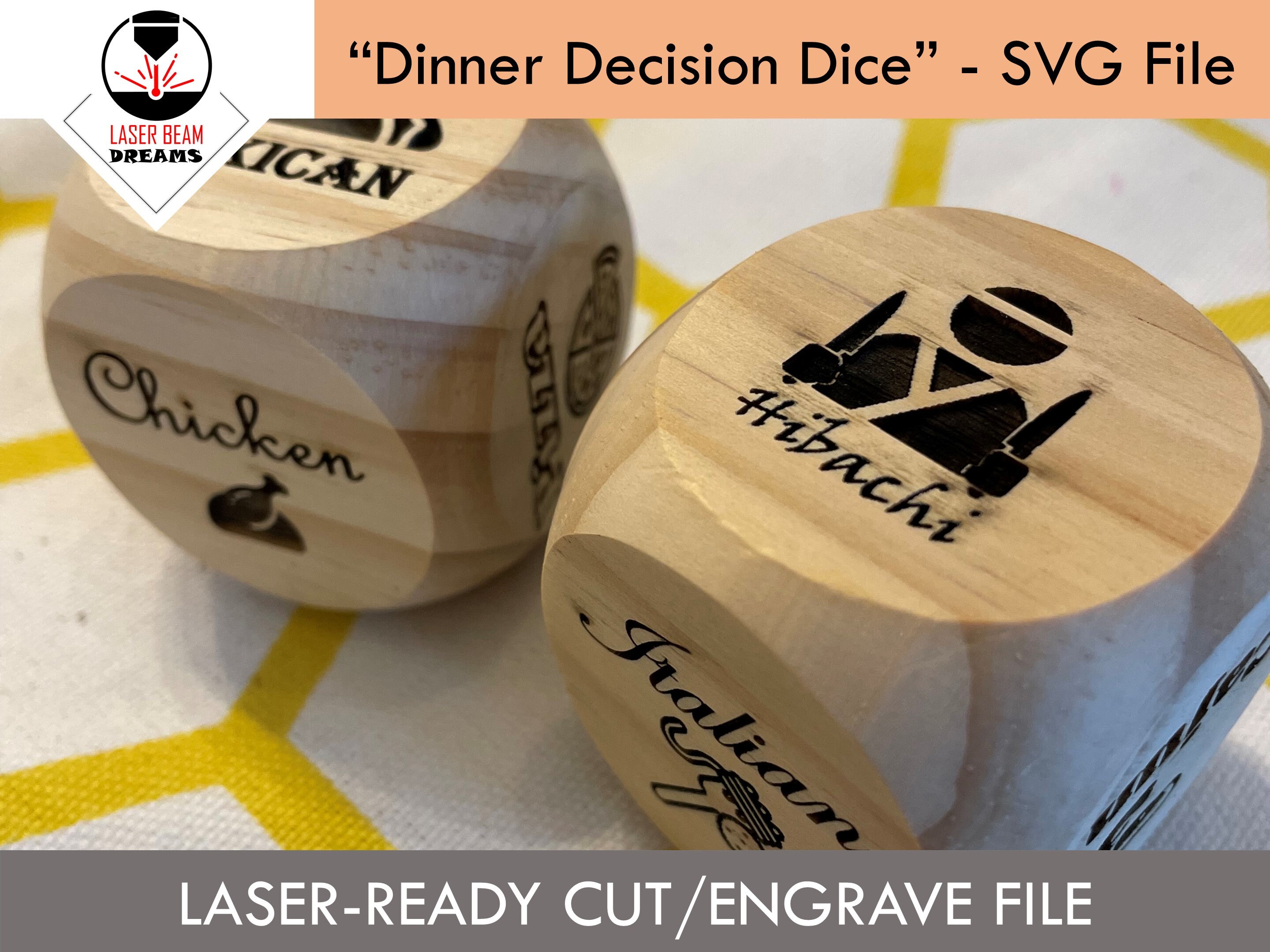 Dinner Decision Dice (SVG Digital Download) to Help You Quickly Decide ...