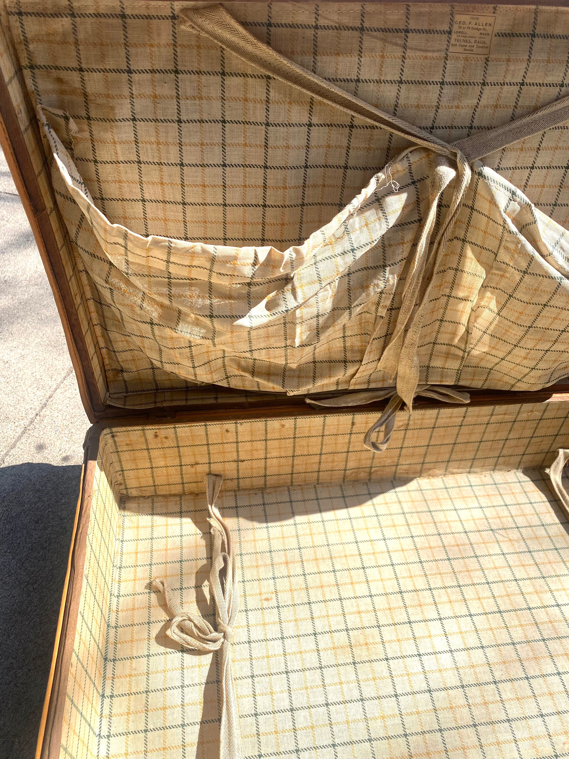 Antique Wicker Suitcase - Etsy