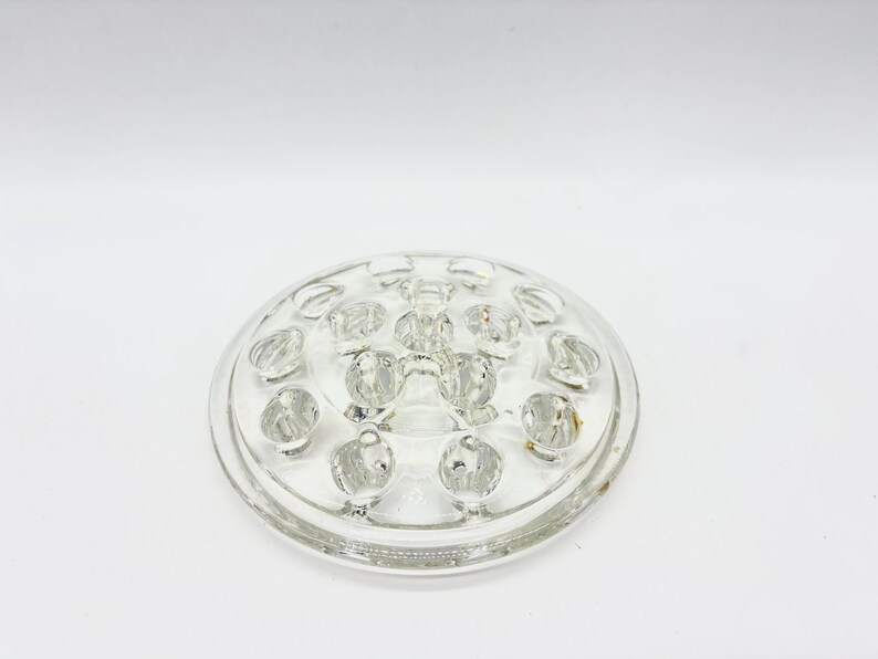 Vintage Glass Flower Frog - Etsy