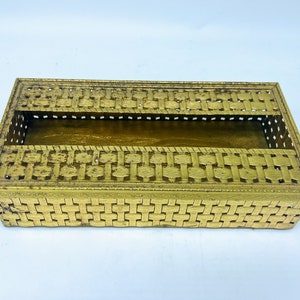 Vintage Gold Filigree Tissue Box Holder - Etsy