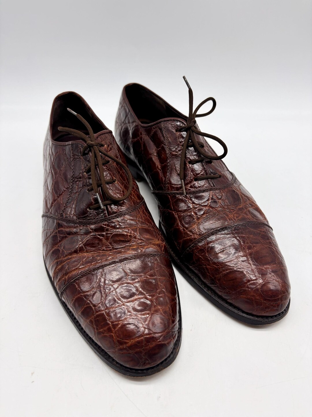 David & Joan Couture Alligator Lace Ups, Men’s Size 10 - Etsy