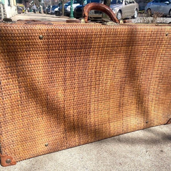 Wicker Suitcase - Etsy