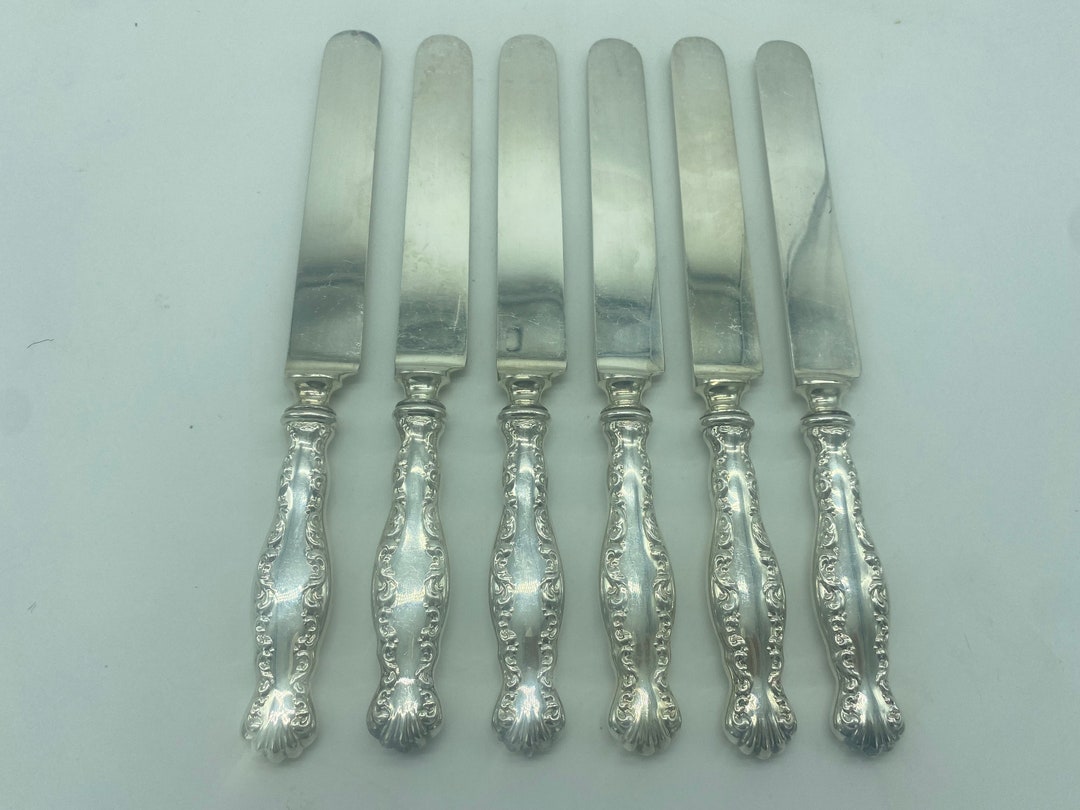Set of 6 Sterling Silver Handle Butter Knives - Etsy