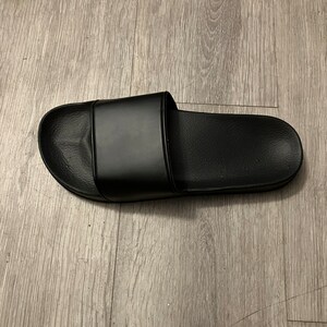 Plain Black Slides - Etsy