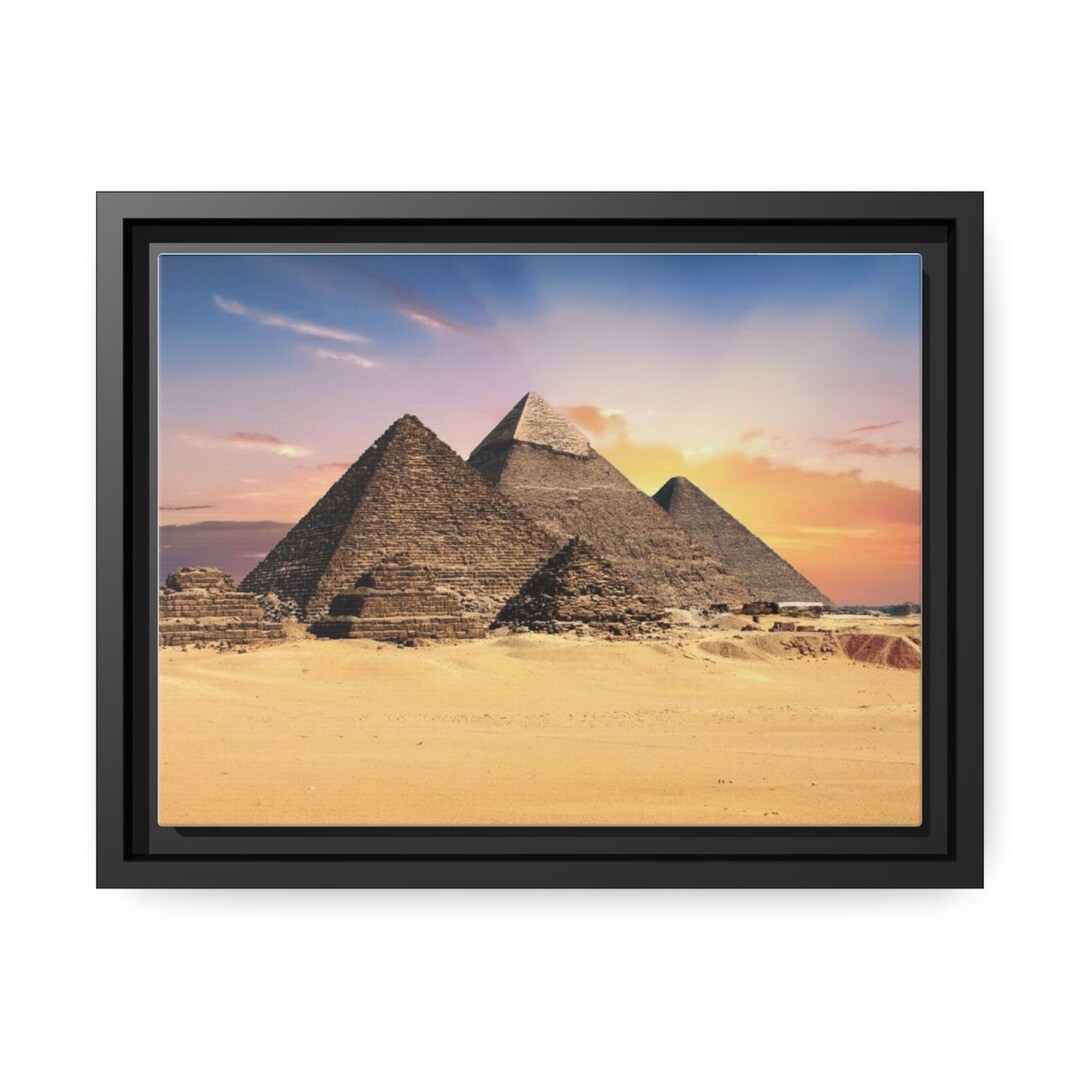 Ancient Egyptian Pyramids Matte Canvas, Black Frame - Etsy