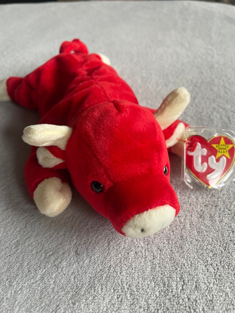 RARE Vintage Snort the Bull Beanie Baby in Mint Condition! Never Played ...