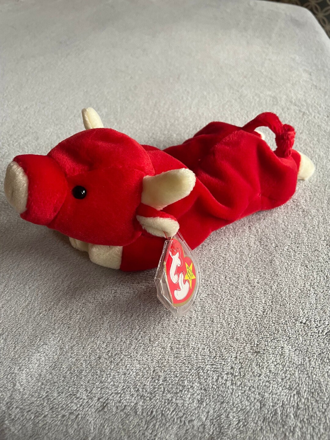 RARE Vintage Snort the Bull Beanie Baby in Mint Condition! Never Played ...