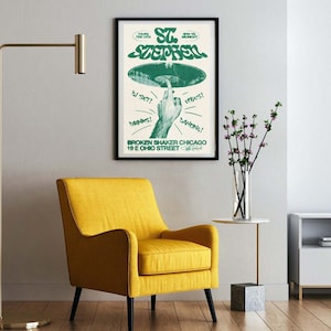 Retro Music Poster, Trendy Poster, Green, Music Wall Art, Wall Decor ...