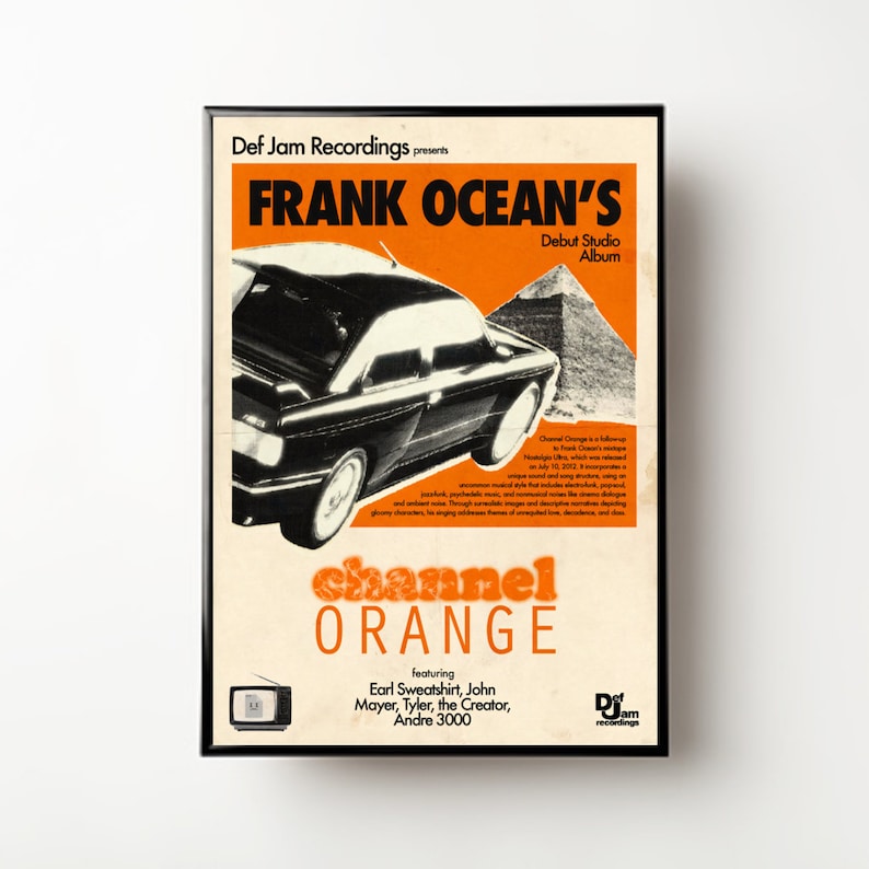 Frank Ocean Poster, Channel Orange, Frank Ocean, Channel Orange Print ...