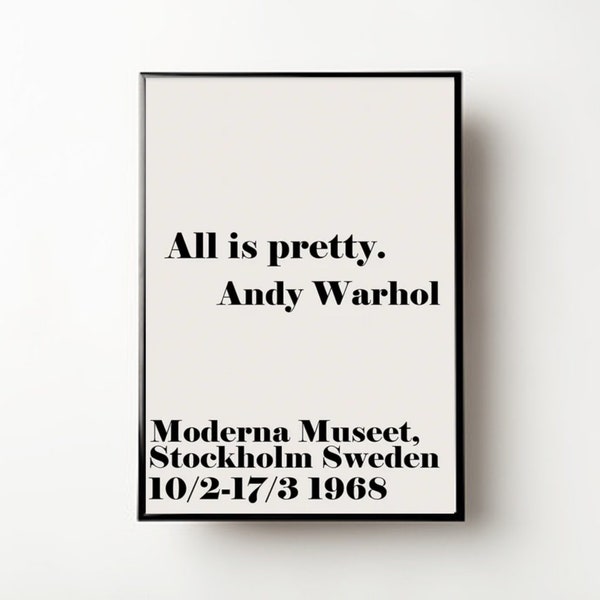 Warhol All is Pretty - Etsy