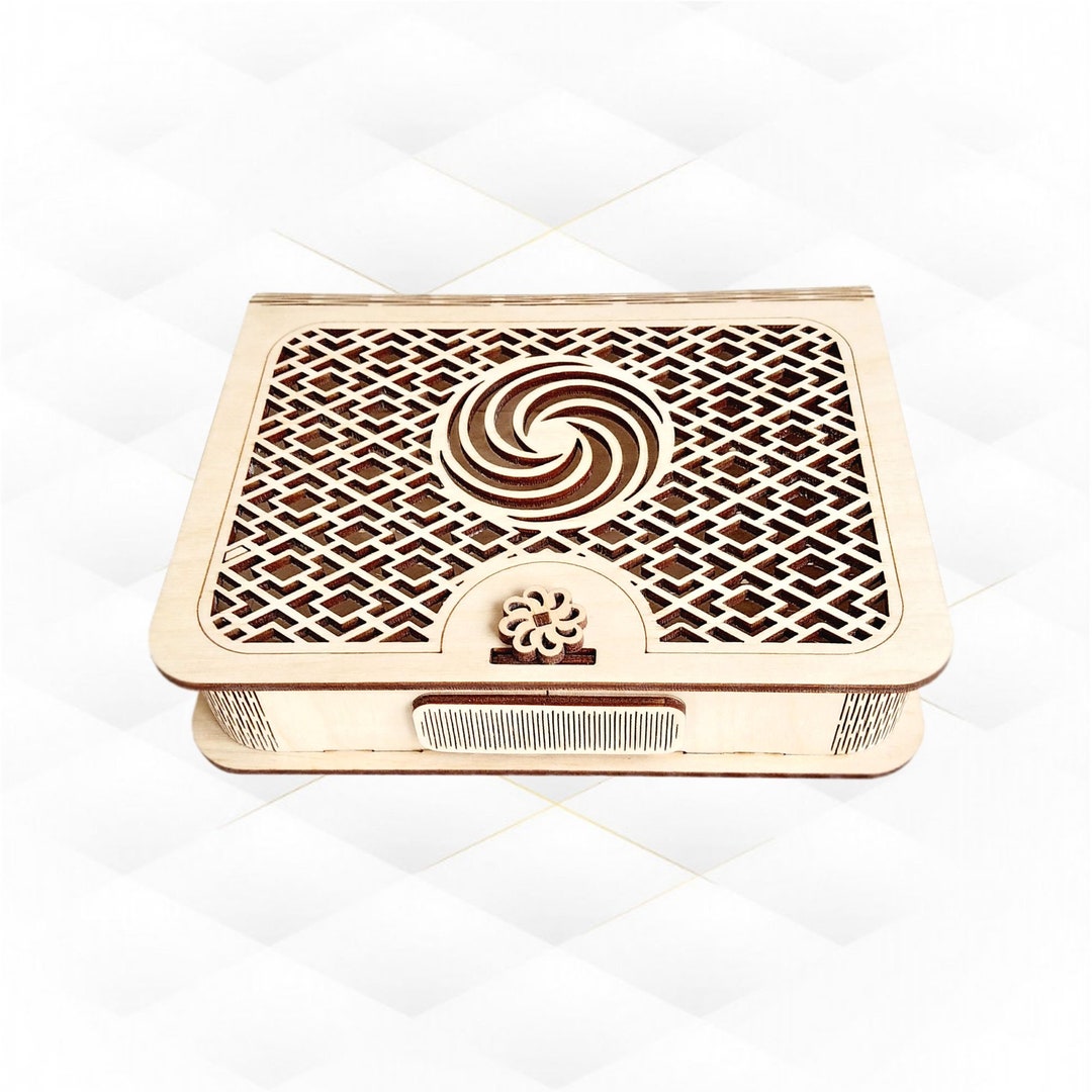 Gift Picture Box With Pattern, Svg Dxf Design for Laser Cut. Handmade ...